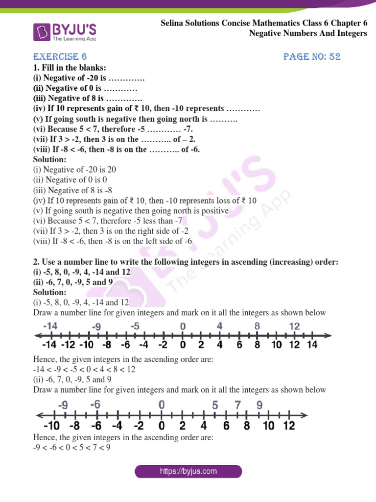 Selina Solutions Concise Math Class 6 Chapter 6 | PDF | Mathematics | Arithmetic
