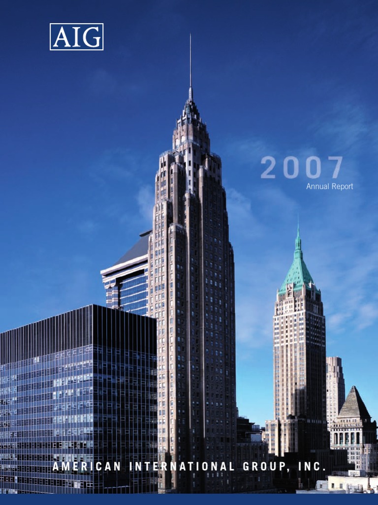 AIG Annual Report 2007 | PDF | American International Group | Book Value