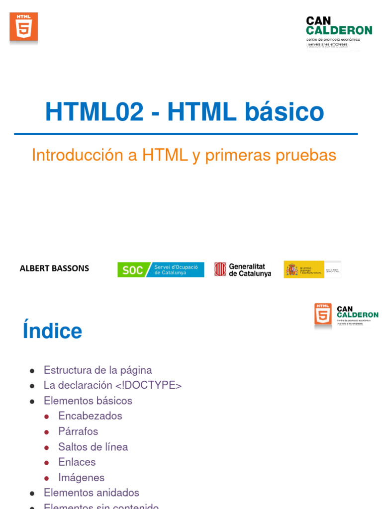 HTML02 - HTML basico | Descargar gratis PDF | HTML | Hipervínculo