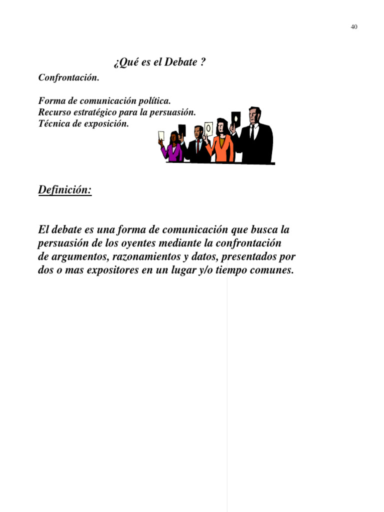 Definición y Estructura del Debate | PDF | Argumento | Lógica