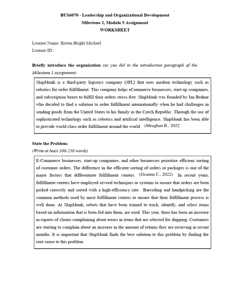 BUS6070 Module5 Milestone2 V2 | PDF | Software Bug | Robot