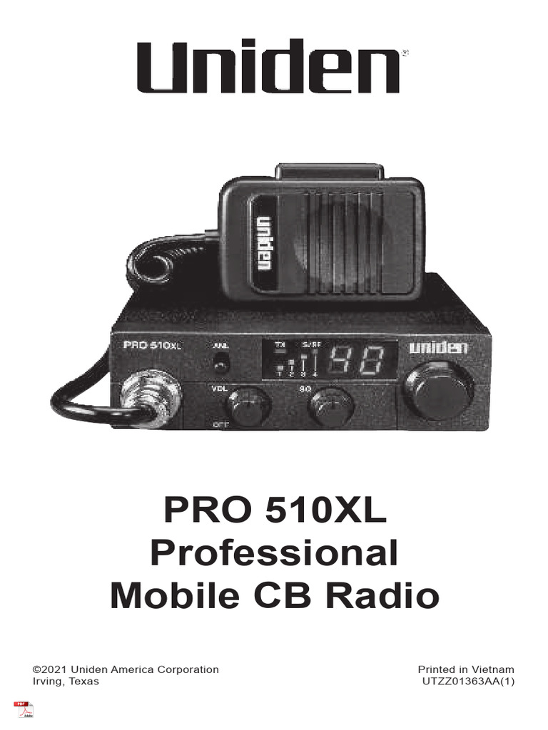 Uniden PRO510XL | PDF | Radio | Amplifier