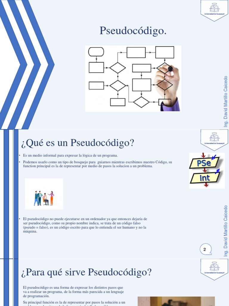 Unidad 1 - Clase 1 Pseudocodigo | PDF | Lenguaje de programación | Programación de computadoras
