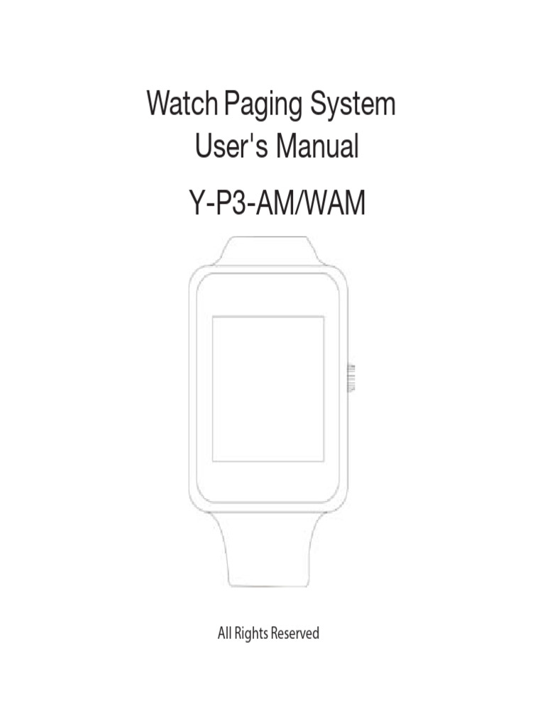 Y-P3-AM-WAM - UserManual - EN - Pager | PDF | Button (Computing) | Menu (Computing)
