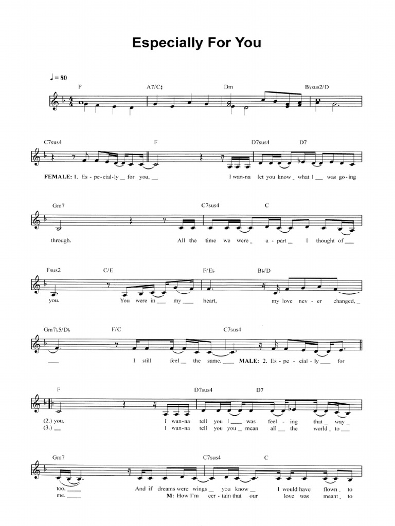 (Score Sheet Nuty) Especially For You | PDF