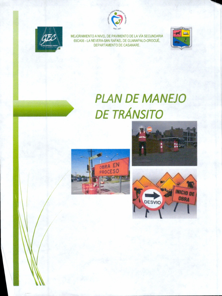Plan Manejo de Transito | PDF