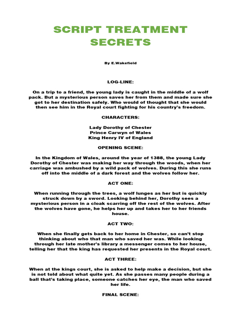 Script Treatment Secrets | PDF | General Fiction