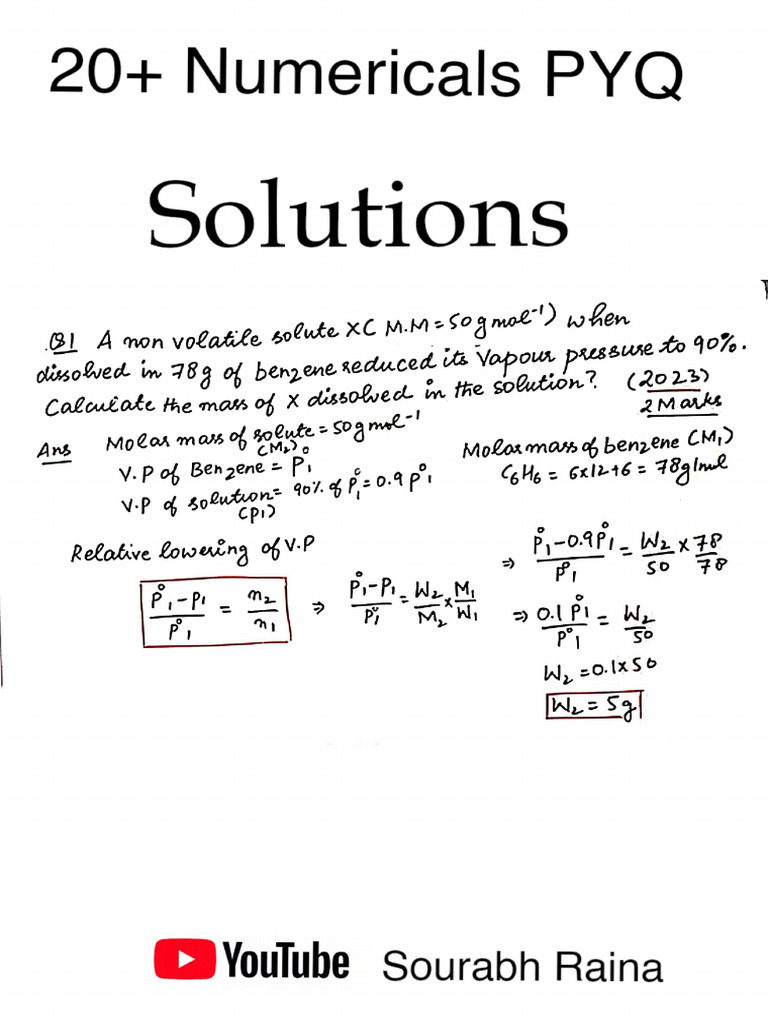 Solutions Numericals | PDF