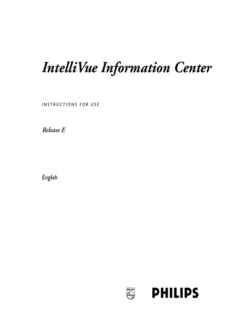 Philips IntelliVue Information Center - User Manual | PDF | Computer ...