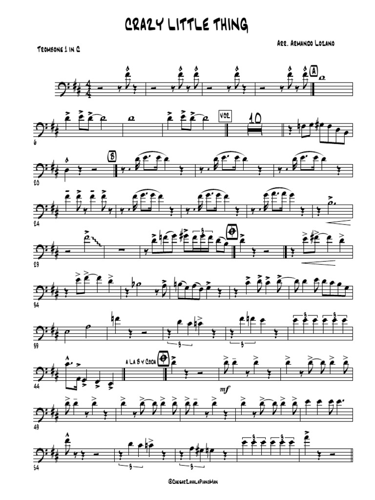 CRAZY LITTLE (1er TROMBONE) CORREGIDO) 21 | PDF