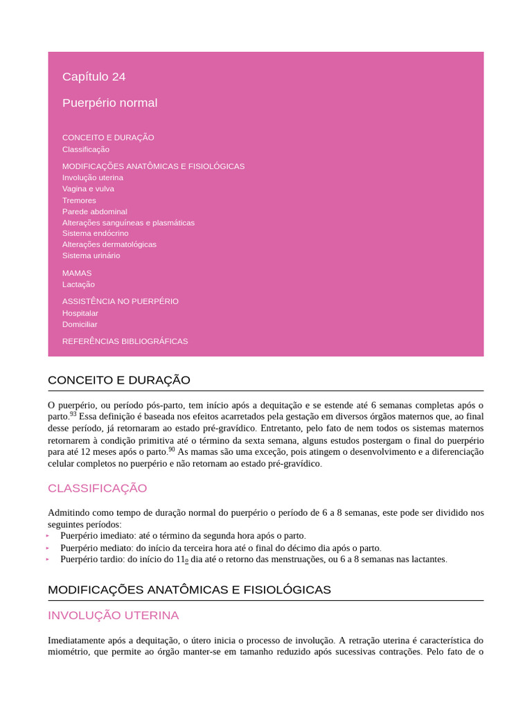 Puerperio Normal Zugaib | PDF | Gravidez | Anticoncepcionais