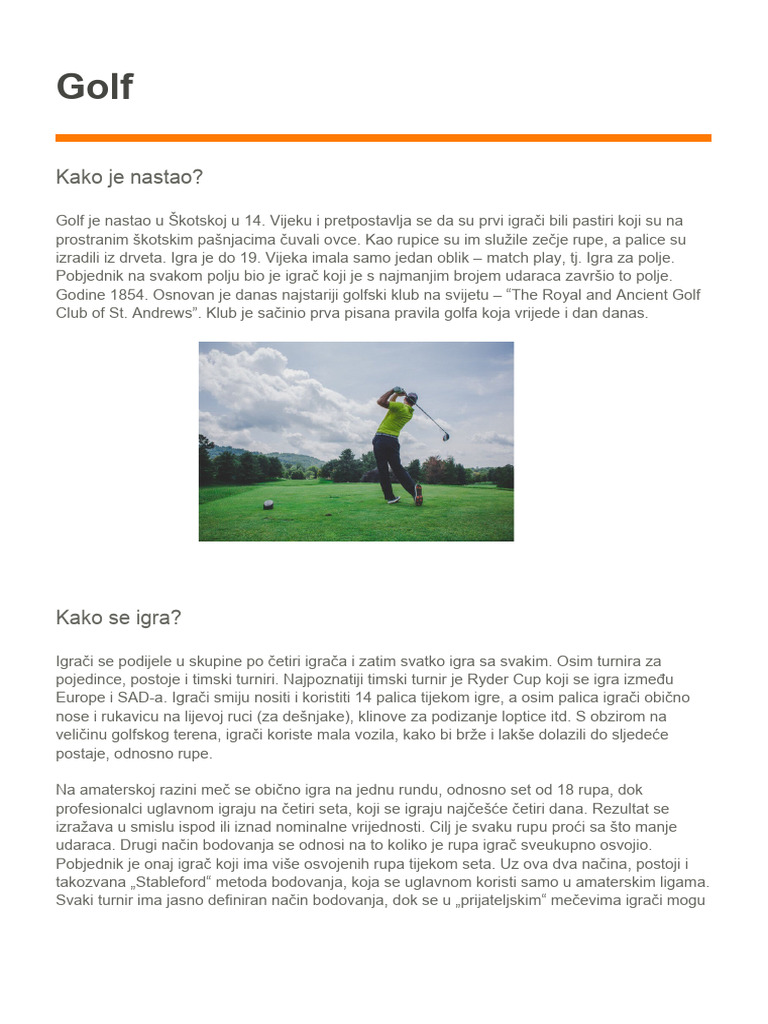 Golf | PDF