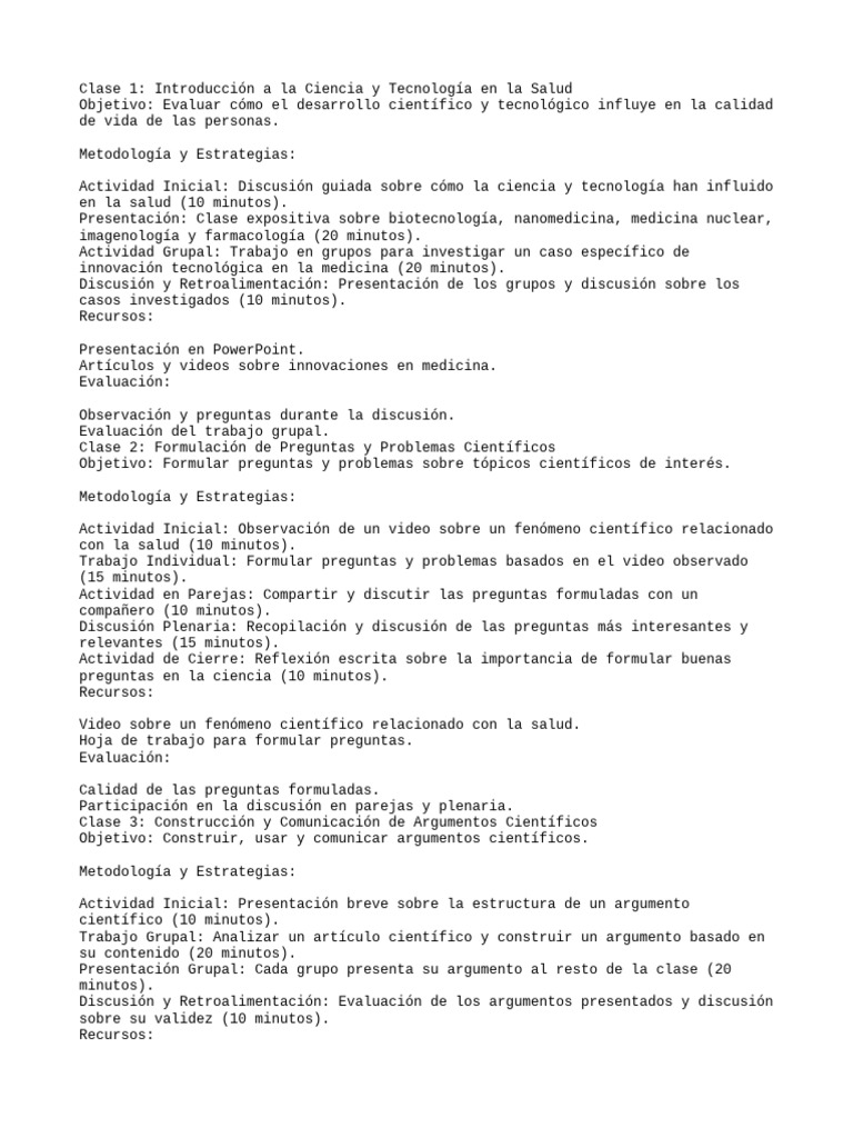 Dsea Clases | PDF | Evaluación | Science