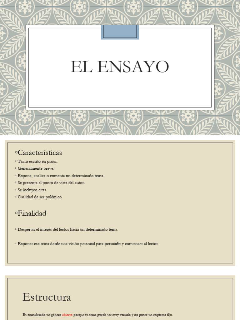 El Ensayo Literario | Descargar gratis PDF | Ensayos | Lingüística