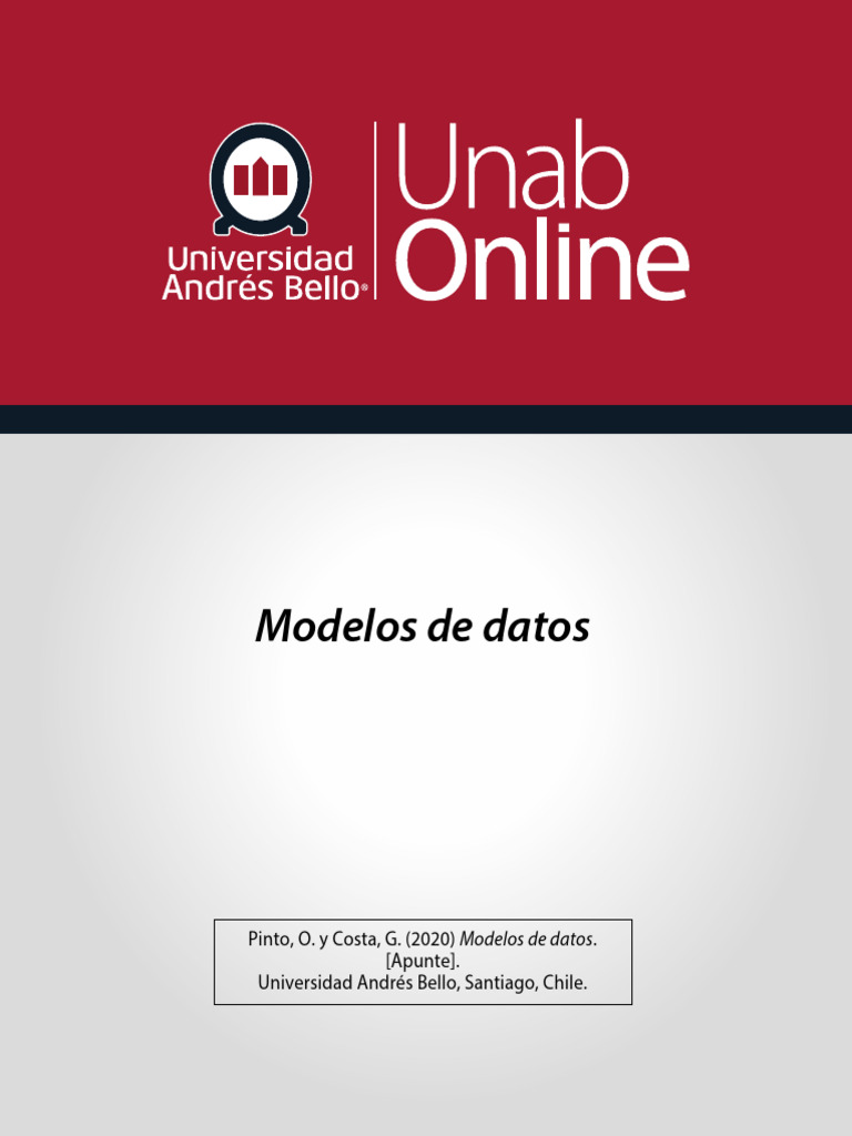 IICG1102 s2 Apunte Modelos de Datos | PDF | Objeto (informática) | Bases de datos