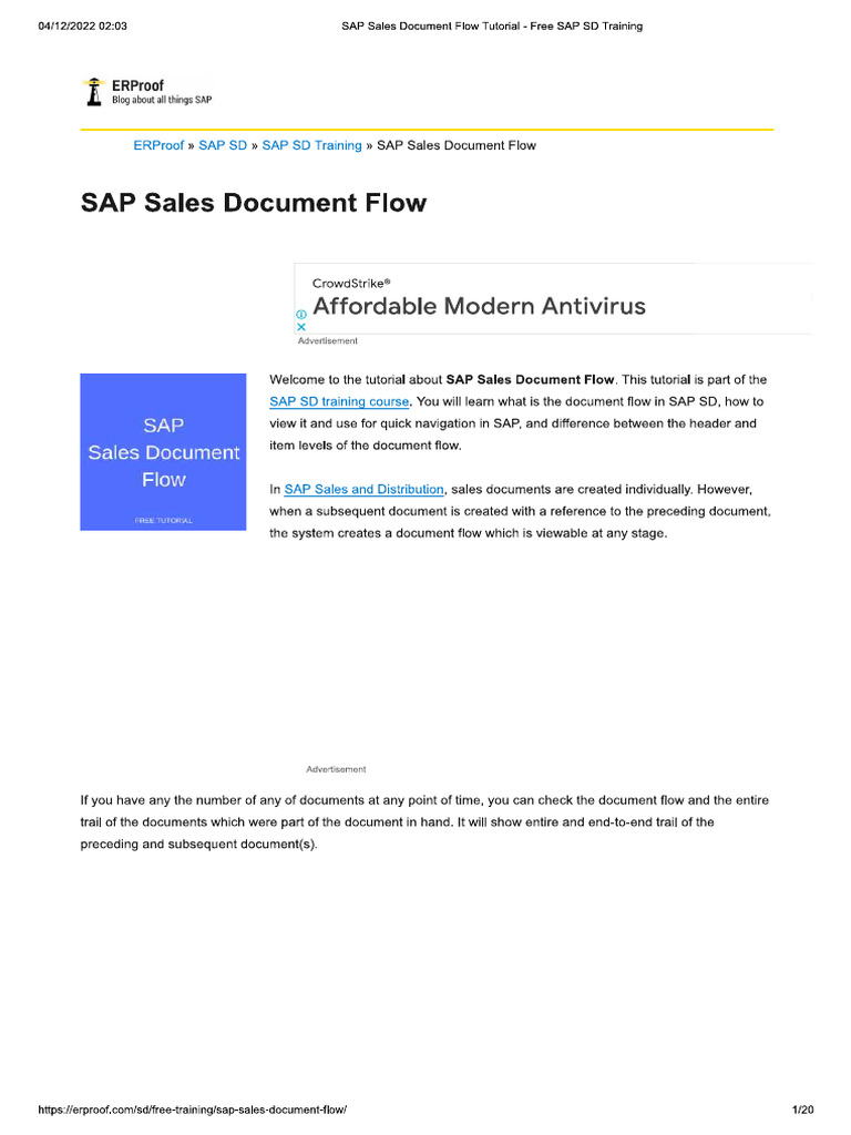 SD - Documents Flow - Tutorial | PDF
