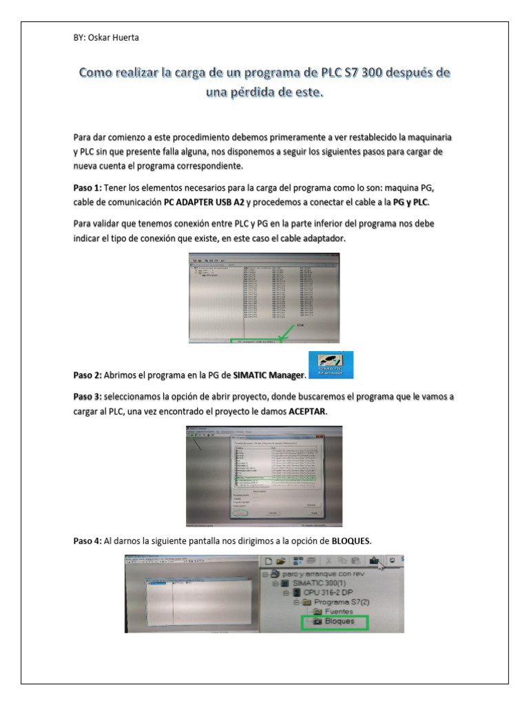 Carga de Programa en PLC S7 300 | PDF | Informática | Ciencias de la Computación