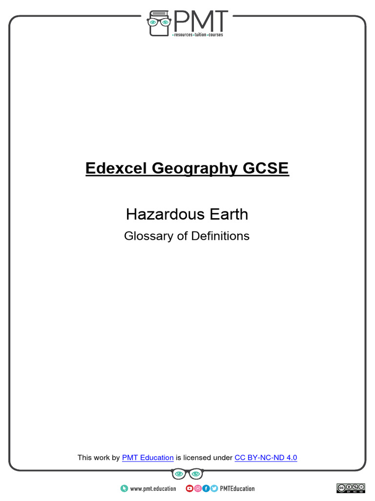 Glossary - Hazardous Earth - Edexcel Geography GCSE | PDF | Earth ... Glossary - Hazardous Earth - Edexcel Geography GCSE | PDF | Earth ...