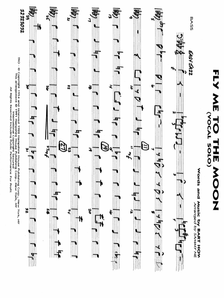 Fly Me To The Moon (Bass) | PDF