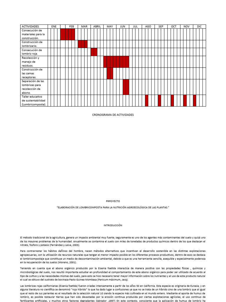 Lombricomposta: Fertilizante Orgánico Ecológico | PDF | Tecnología
