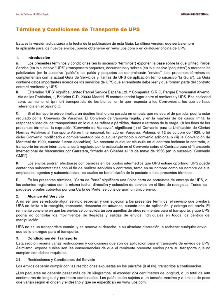 Terms Carriage Es | PDF | Cheque | aduana
