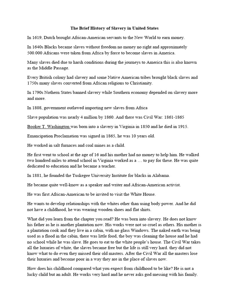 History of Slavery in the U.S. | PDF | Slavery