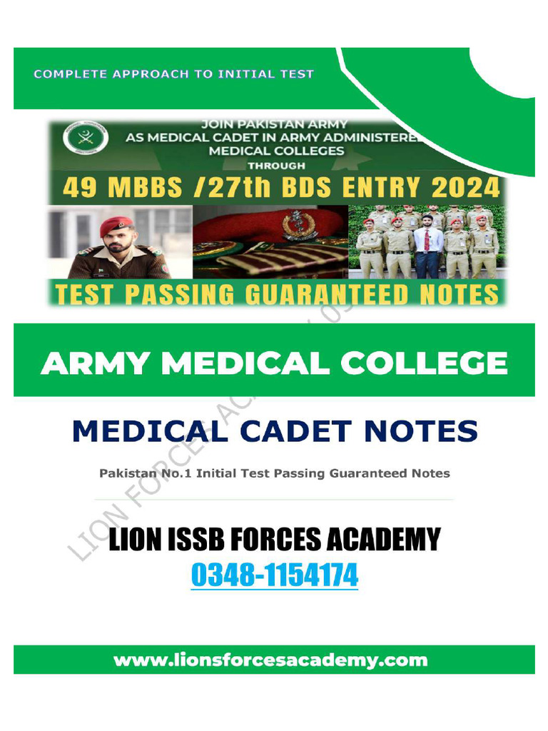 Army Medical College Notes | PDF