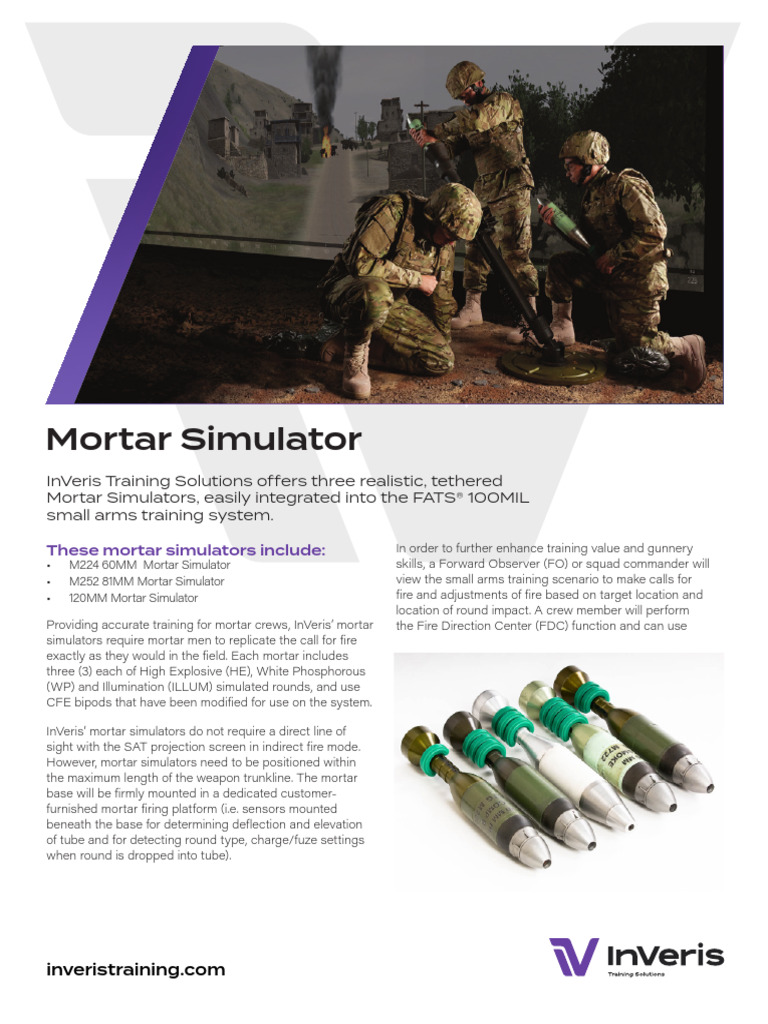 60ef9a90d3bac96876427608 ITS Mortar Simulators 1 | PDF | Mortar (Weapon ...