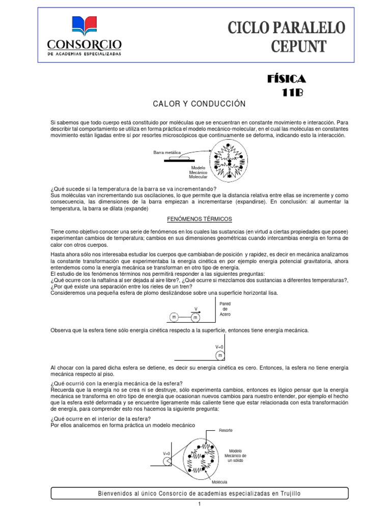 Fisi. (11b) Calor y Conducción 16-07-20 | PDF | Calor | Conduccion termica