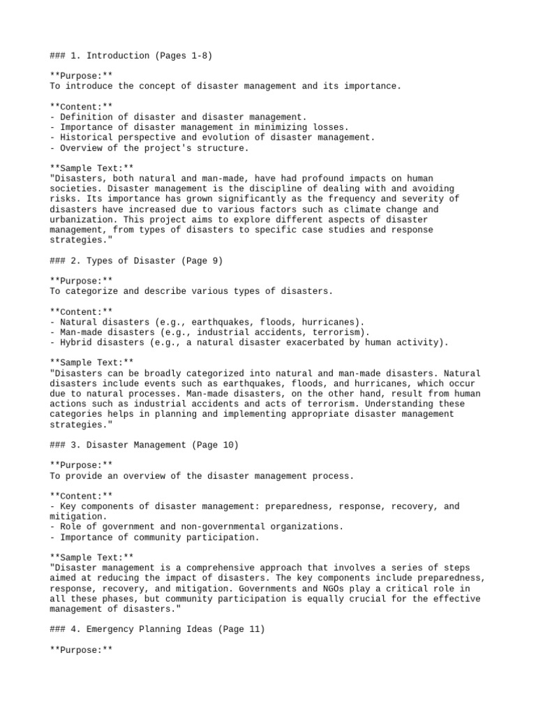 Sst Disaster Management Project | Download Free PDF | Emergency ...