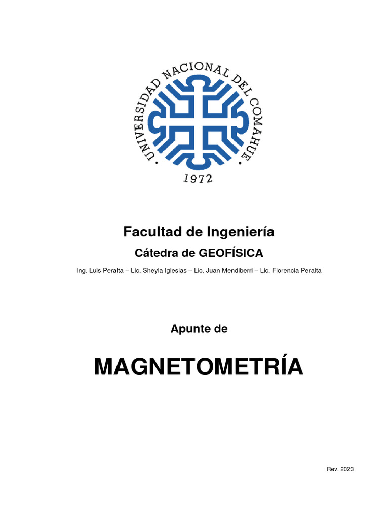 Magnetometria 2023 | Descargar gratis PDF | Campo magnético de la ...