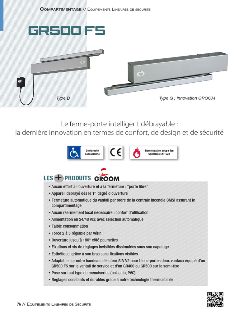 Ferme-Porte Intelligent GR500 FS | PDF