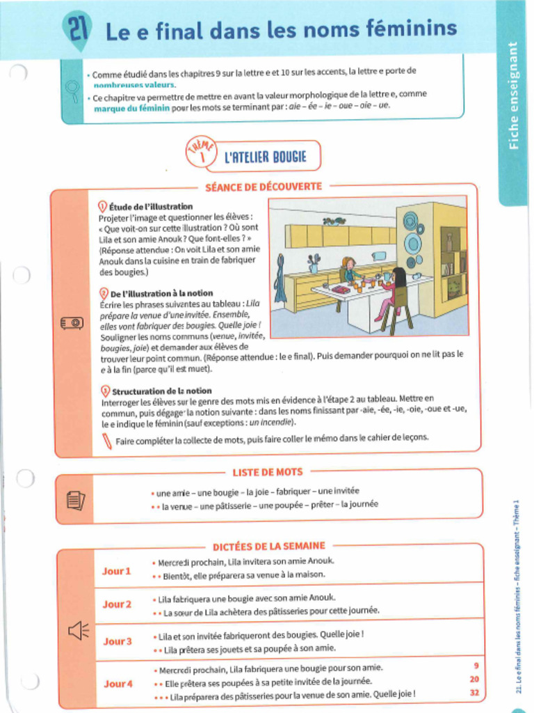 graphemo Le e final dans les noms féminins | PDF
