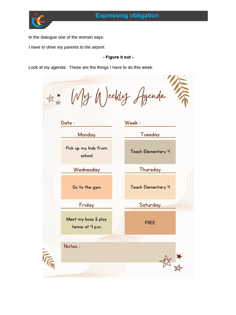 Expressing Obligation | PDF