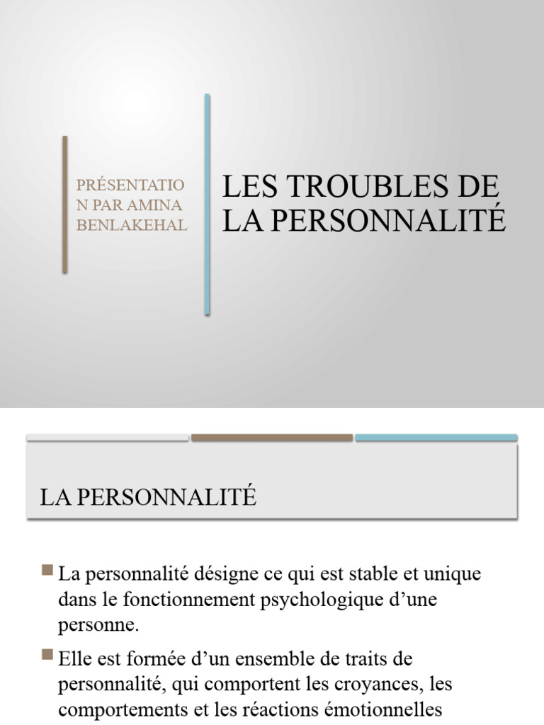 Comprendre les troubles de la personnalité | PDF | Psychopathie ...