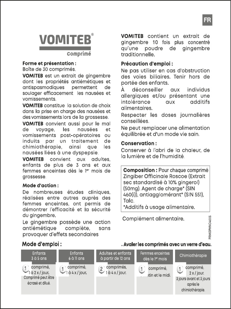 Vomiteb Comprime | PDF