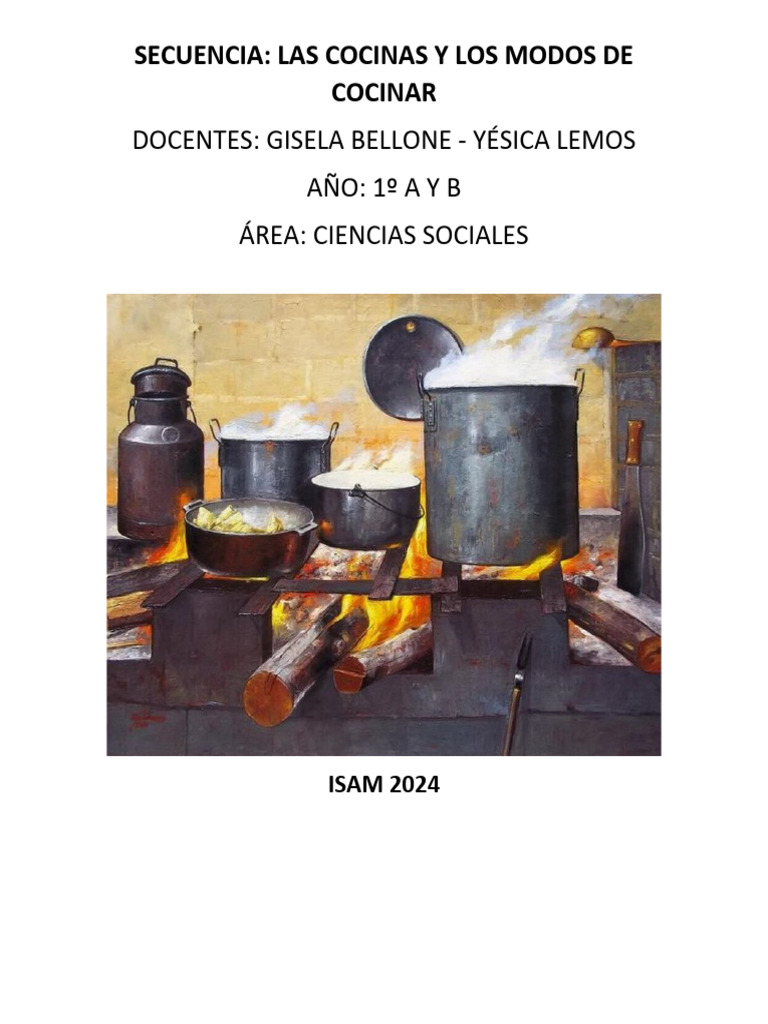 SECUENCIA LAS COCINAS Y LOS MODOS DE COCINAR 1RO | Descargar gratis PDF ...