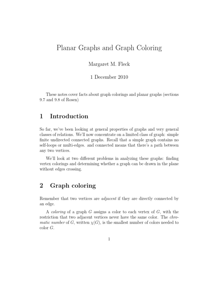 Planar Graphs | PDF | Vertex (Graph Theory) | Graph Theory