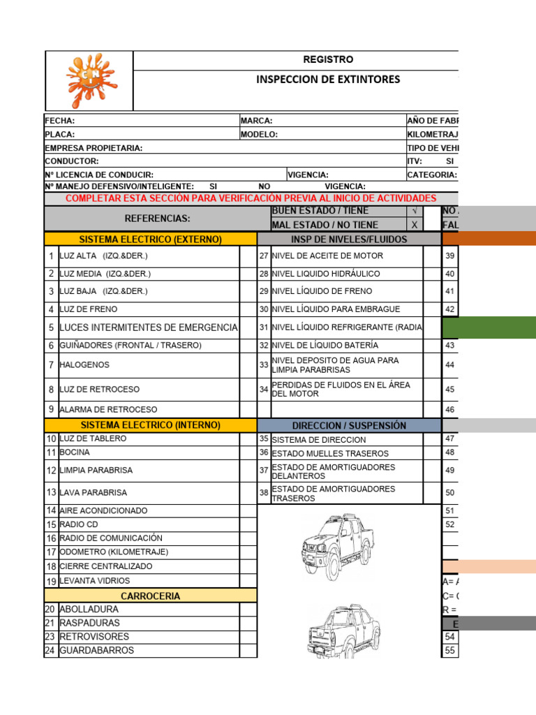 INSPECCION DE VEHICULOS | PDF | Vehículo de motor | Industria automotriz
