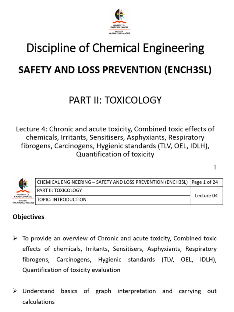 004 Lecture 4 Toxicology | PDF | Toxicity | Toxicology