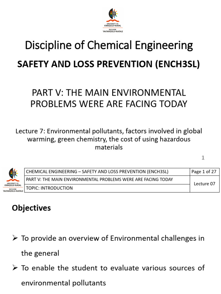 007 - Lecture - 7 - The Main Environmental Problems We Are Facing Today ...