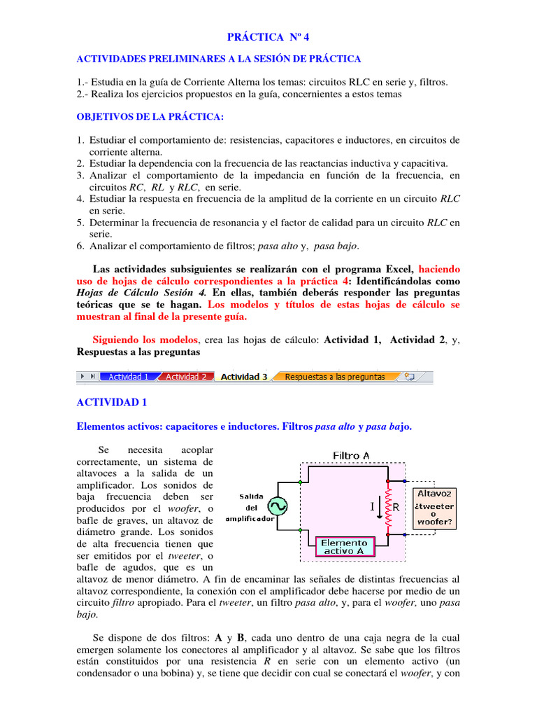 Práctica #4-V | PDF | Altoparlante | Filtro electronico