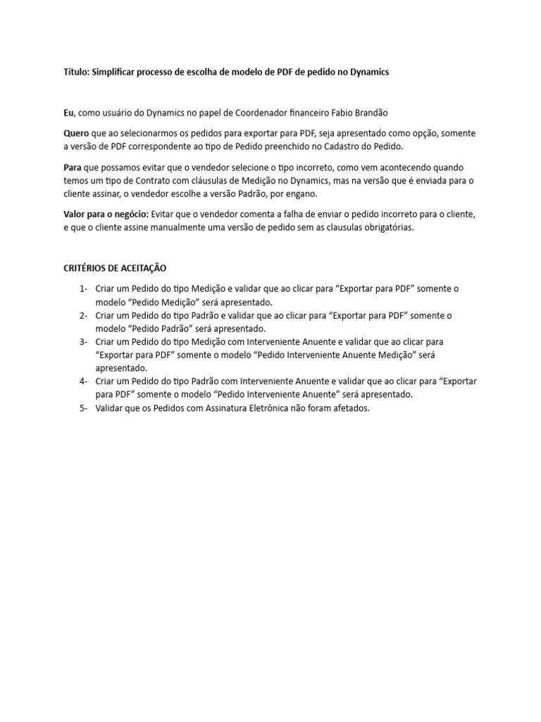 Modelo de US | PDF | Negócios | Finanças e Administração de Capital