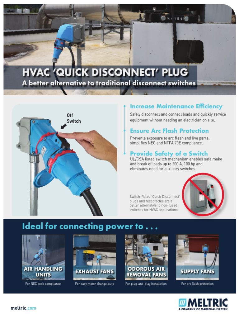 Meltric Brochure Hvac Disconnect en | PDF | Switch | Electrical Connector