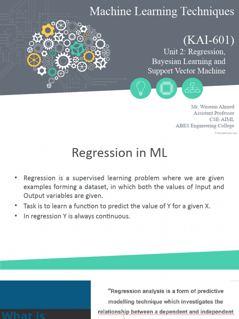 MLT Unit 2 - Updated | PDF | Bayesian Network | Support Vector Machine