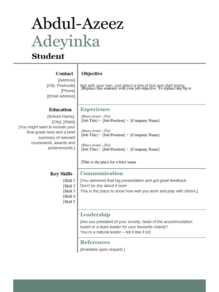 Adeyinka: Abdul-Azeez | PDF | Career & Growth