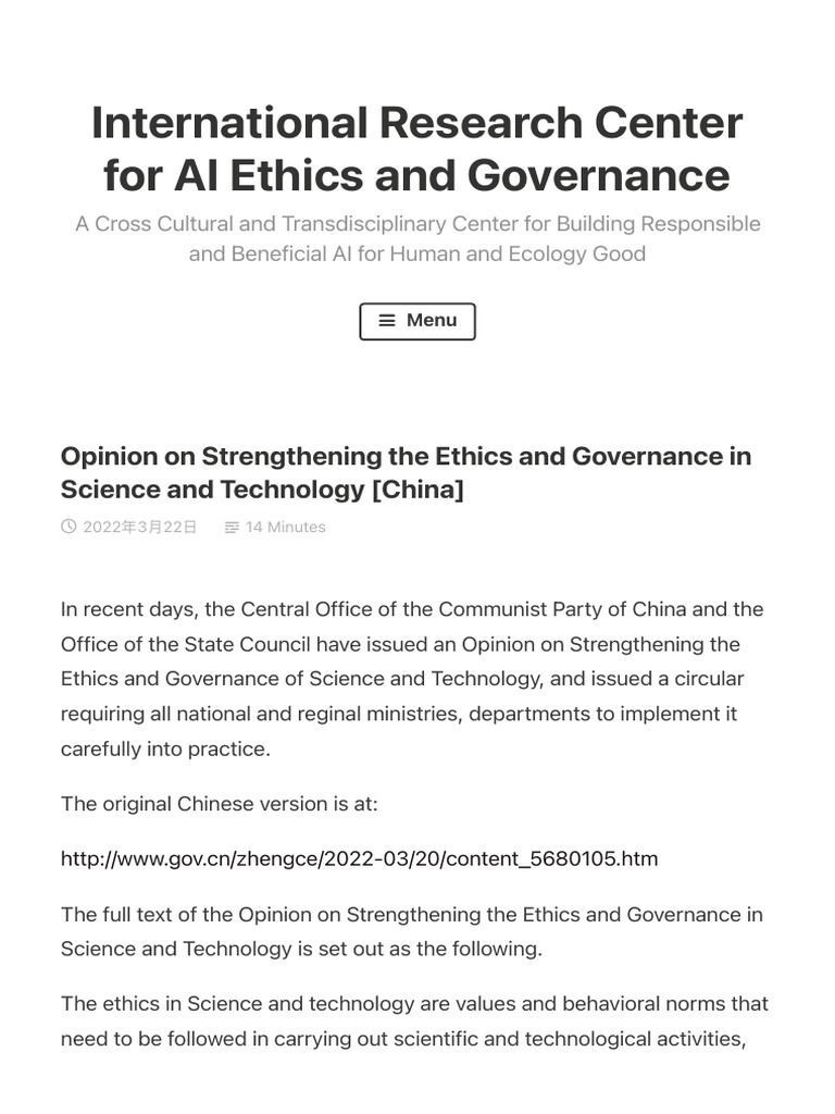 Strengthening Ethics in Science & Tech | PDF | Science | Governance