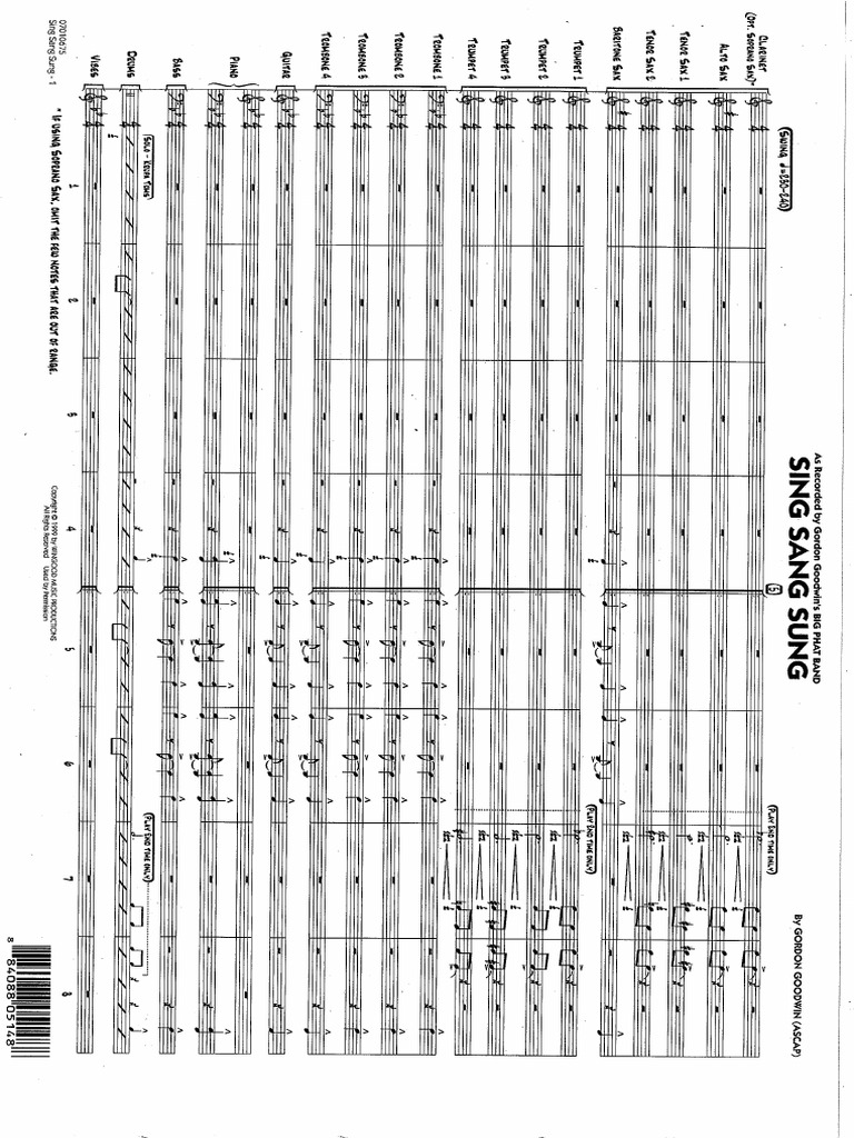 Sing-Sang-Sung Score | PDF
