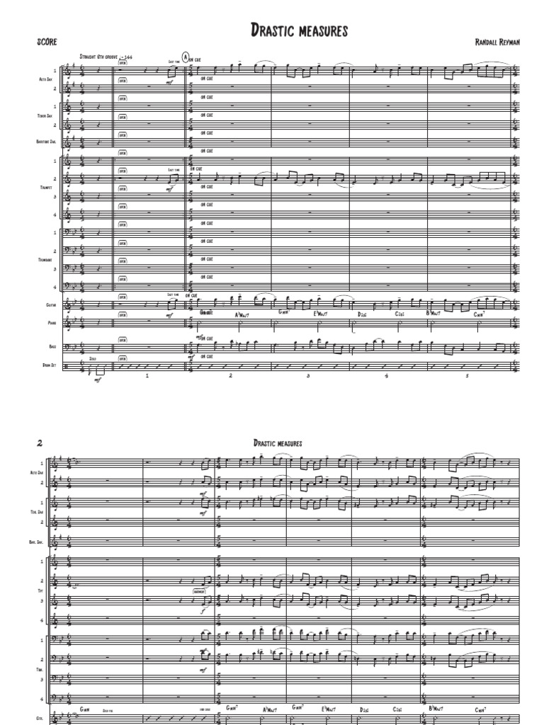 Drastic Measures Score - Score | PDF