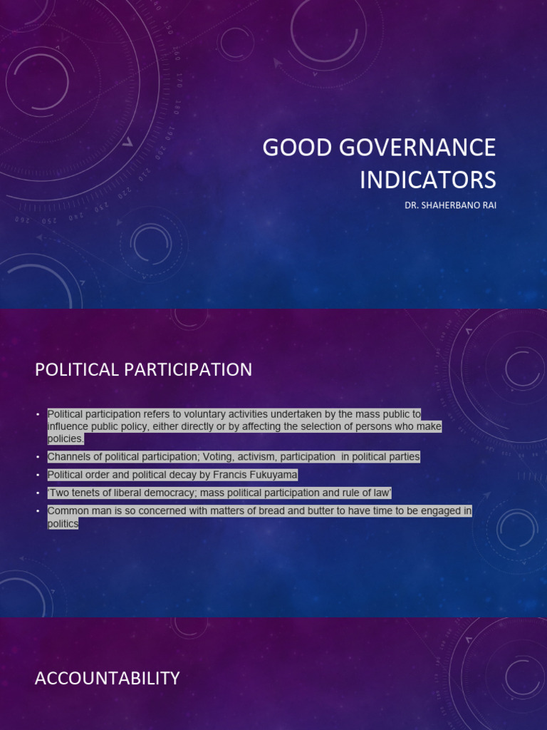 Good Governance Indicators | PDF | Accountability | Governance